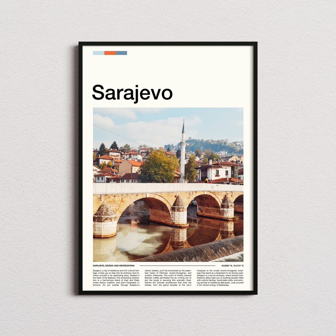 Sarajevo Print, Sarajevo Poster, Sarajevo Wall Art, Sarajevo Art Print ...
