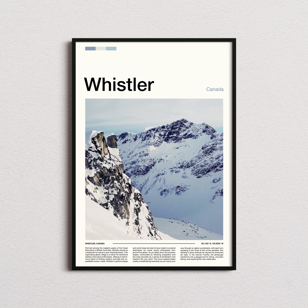 Whistler Print, Whistler Poster, Whistler Wall Art, Canada Art Print ...