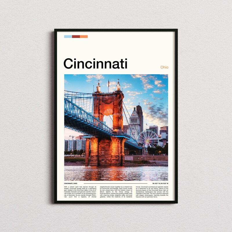 Cincinnati Ohio Wall Art - Etsy