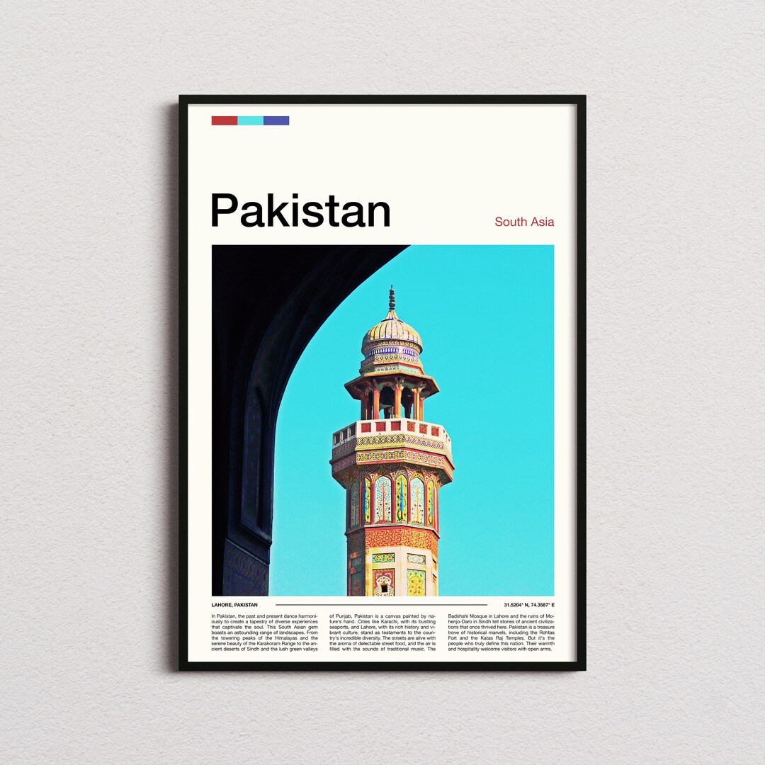 Pakistan Print, Pakistan Poster, Pakistan Wall Art, Pakistan Art Print ...