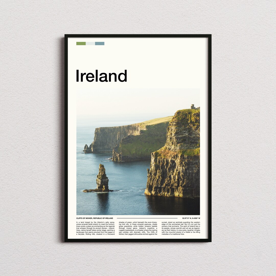Ireland Print, Ireland Poster, Ireland Wall Art, Ireland Art Print ...