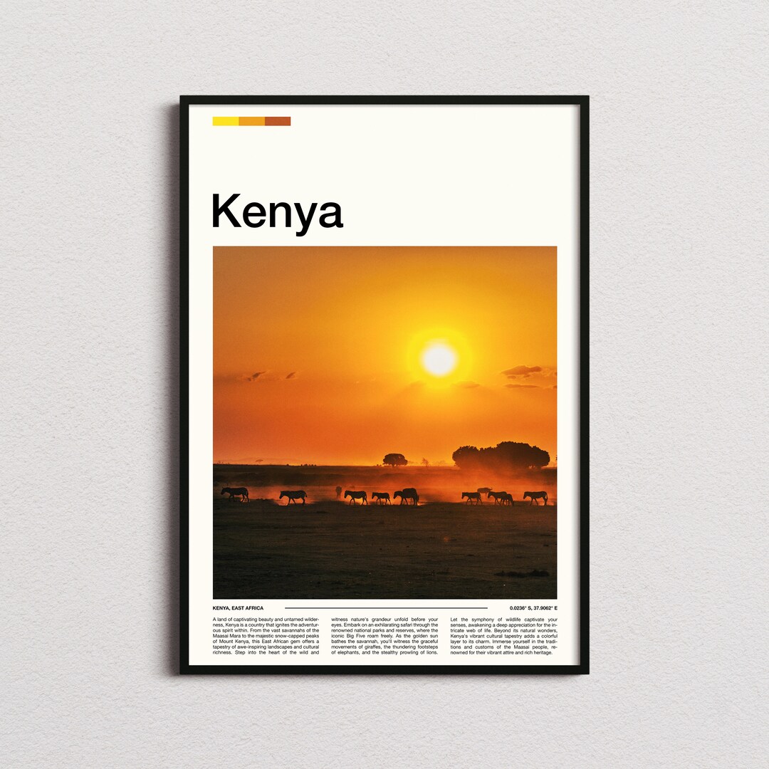 Kenya Print, Kenya Poster, Kenya Wall Art, Kenya Art Print, Kenya Photo ...