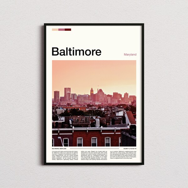 Baltimore Poster - Etsy
