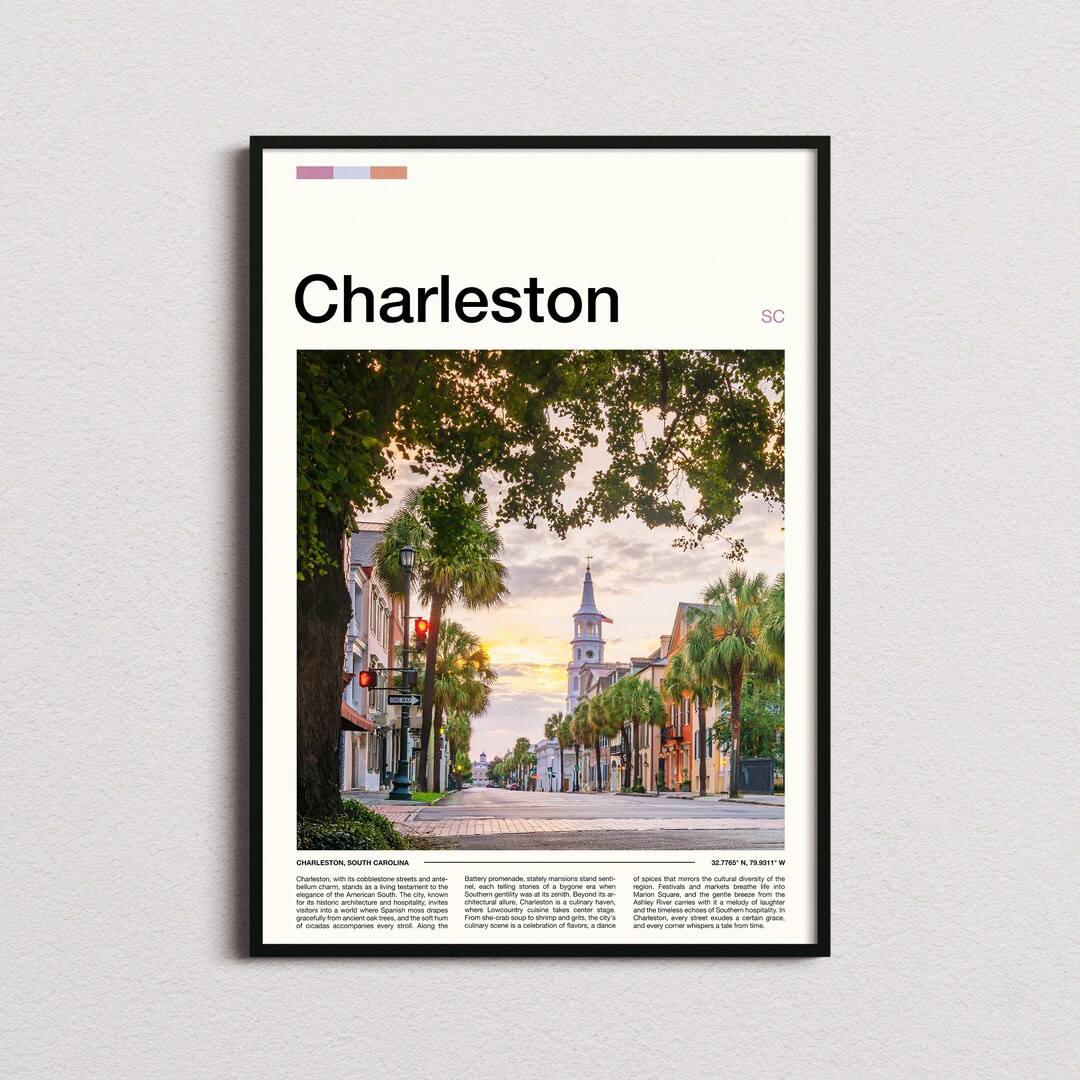 Charleston Print, Charleston Poster, Charleston Wall Art, South ...