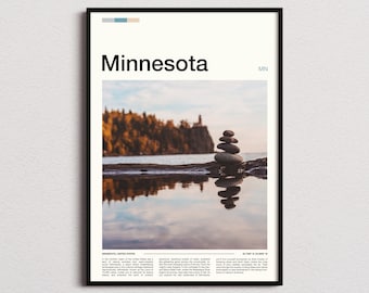 Minnesota Print Minnesota Art Minnesota Poster Minnesota - Etsy