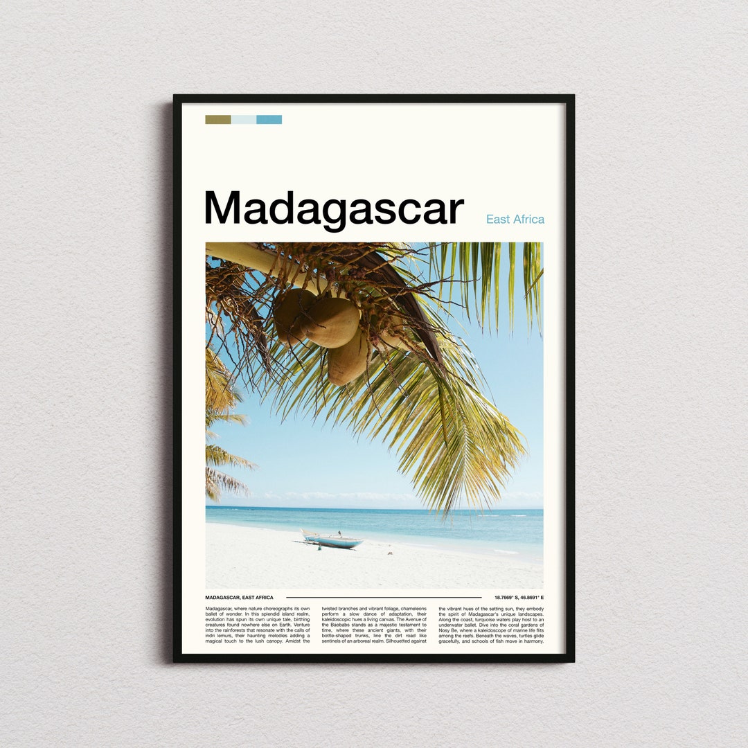 Madagascar Print, Madagascar Poster, Madagascar Wall Art, Madagascar ...