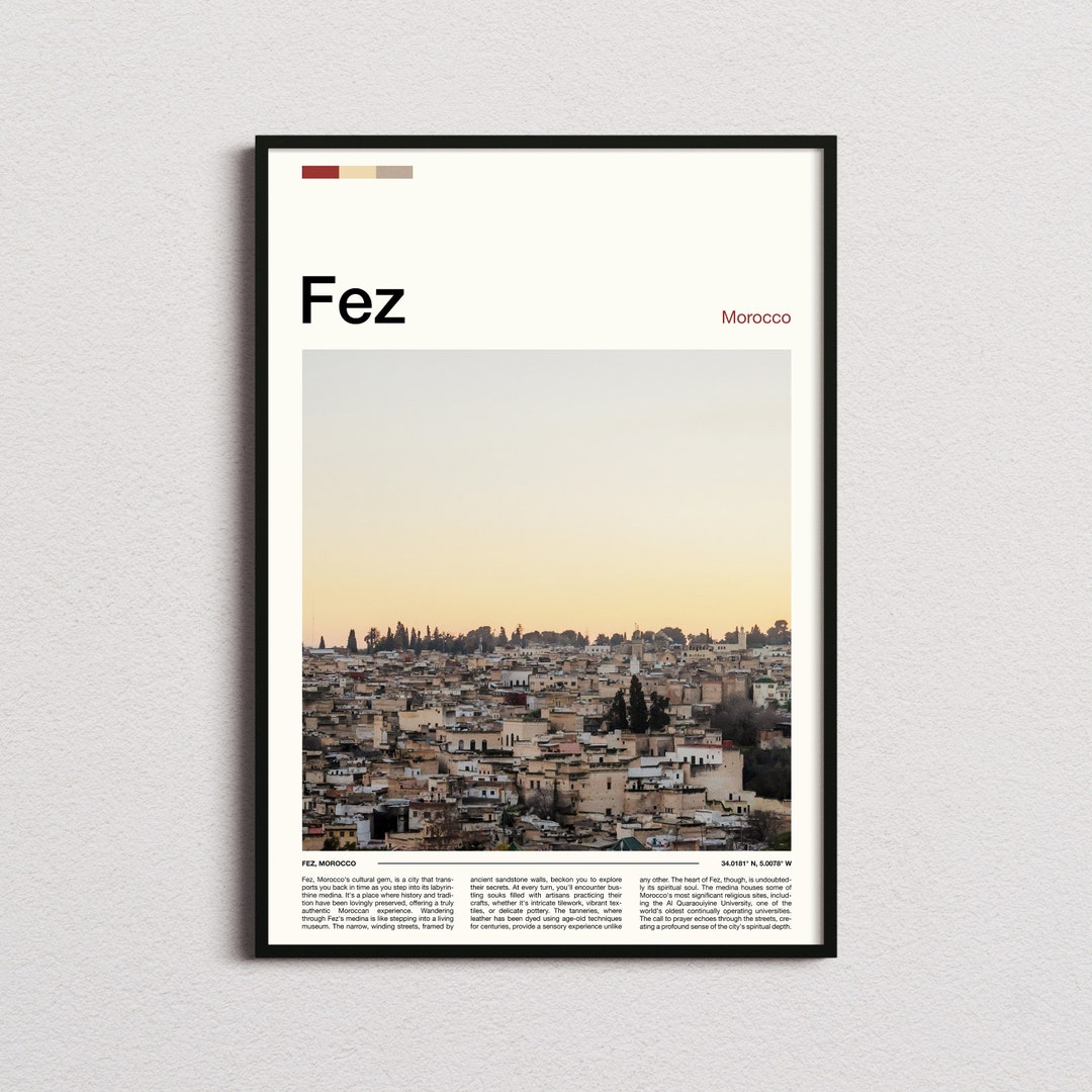 Fez Print, Fez Poster, Fez Wall Art, Morocco Art Print, Fez Photo, Fez ...