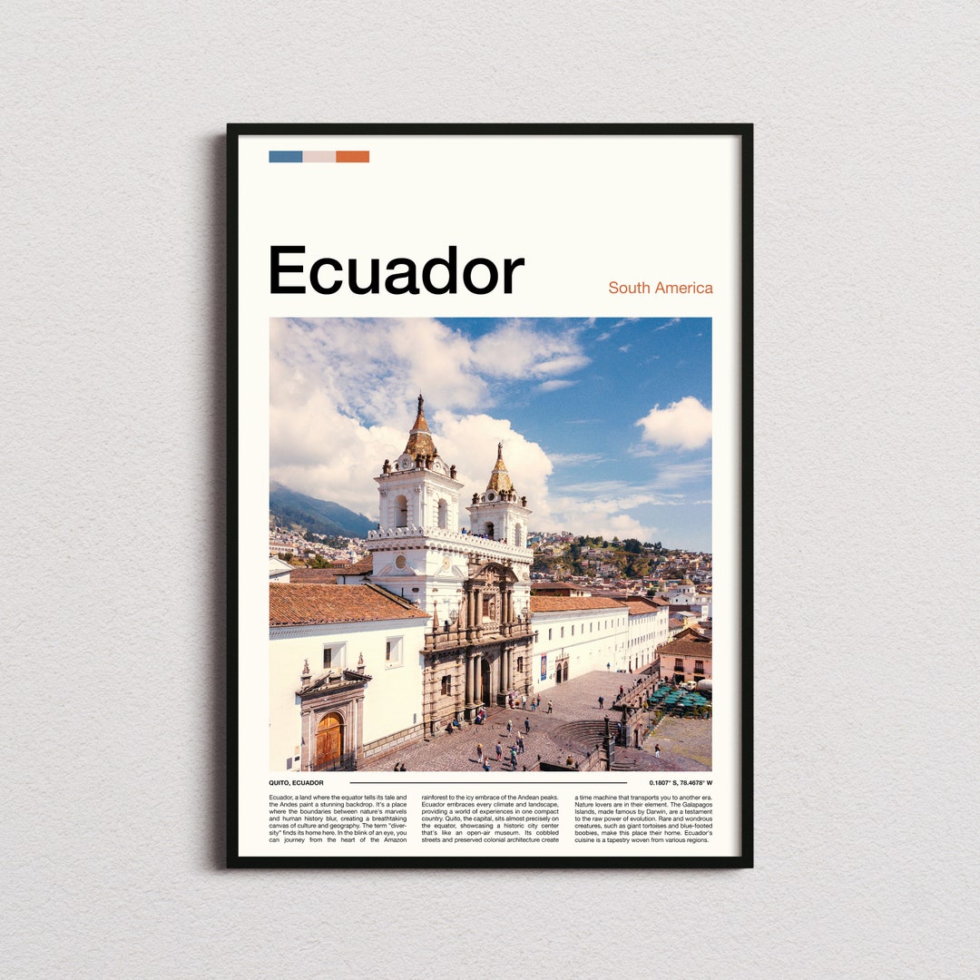 Ecuador Print, Ecuador Poster, Ecuador Wall Art, Ecuador Art Print ...
