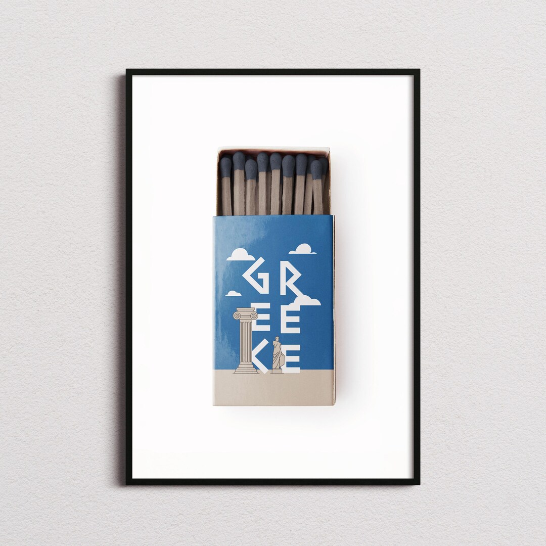 Greece Matchbox Print, Greece Print, Greece Poster, Greece Wall Art ...