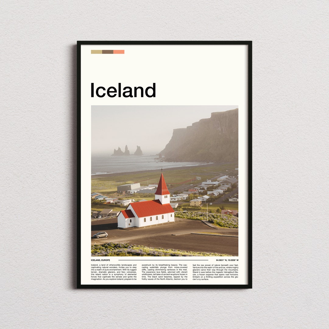 Iceland Print, Iceland Poster, Iceland Wall Art, Iceland Art Print ...