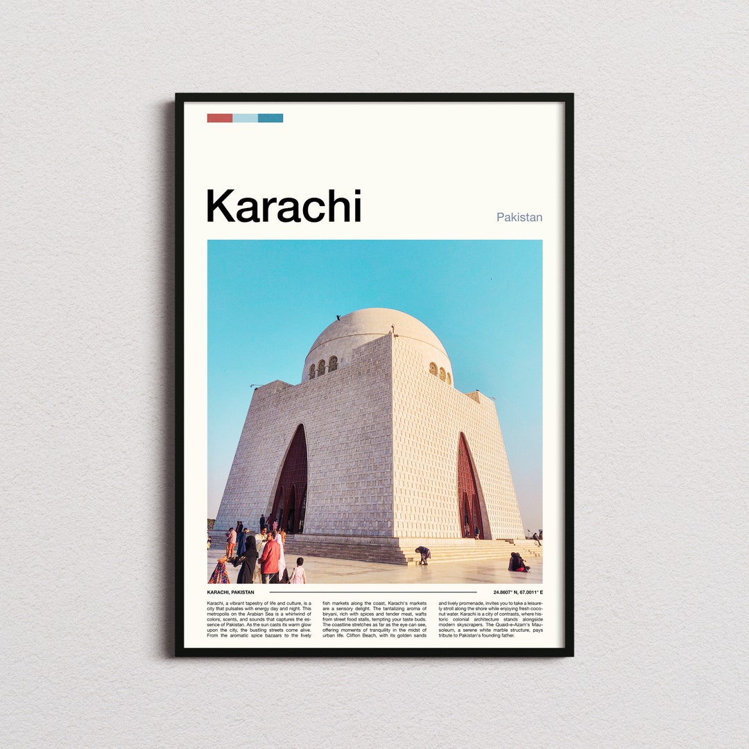Karachi Print, Karachi Poster, Karachi Wall Art, Pakistan Art Print ...