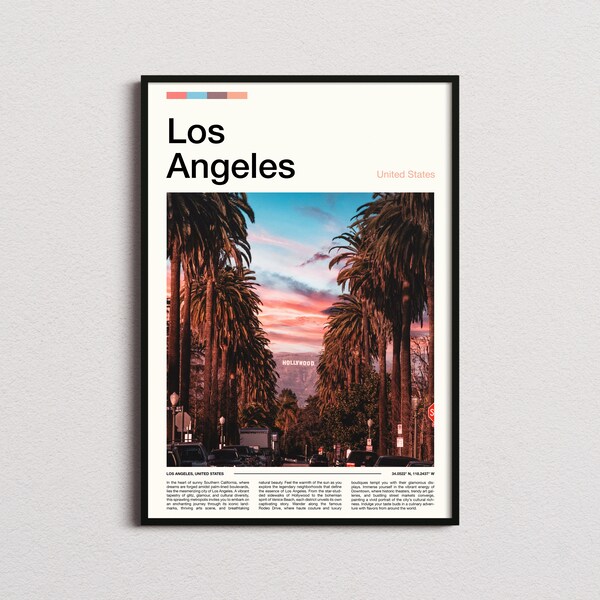 Los Angeles Poster - Etsy