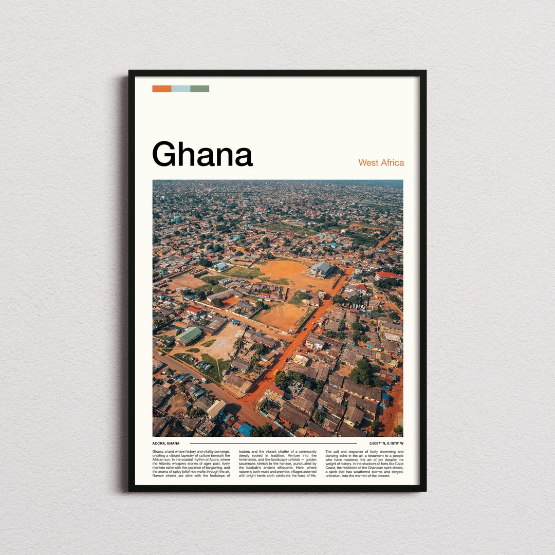 Ghana Print, Ghana Poster, Ghana Wall Art, Ghana Art Print, Ghana Photo ...