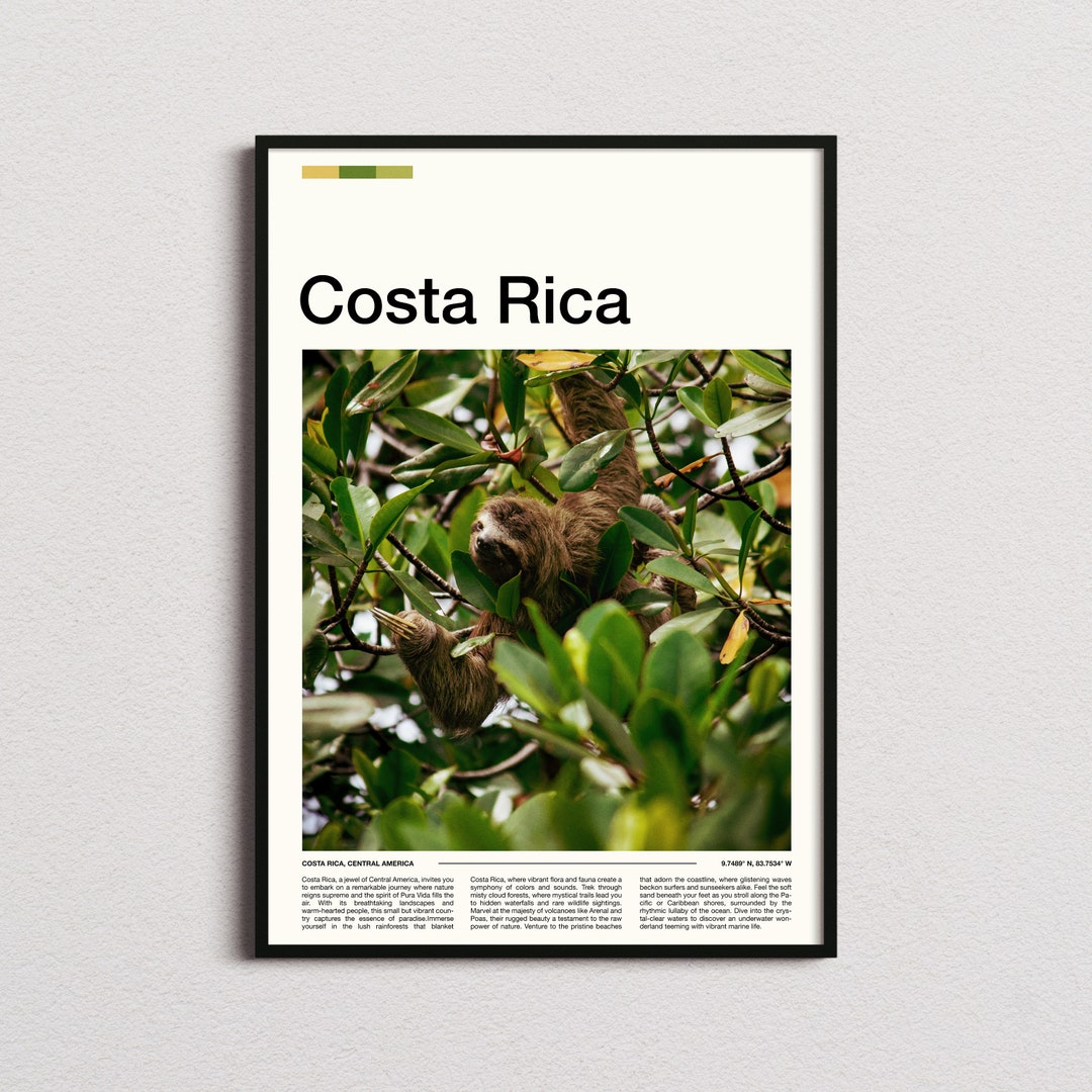 Costa Rica Print, Costa Rica Poster, Costa Rica Wall Art, Costa Rica ...