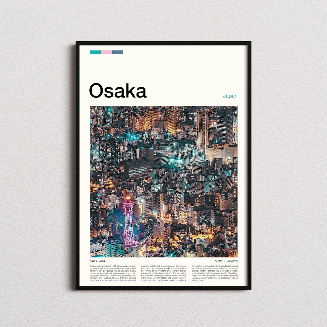 Osaka Print, Osaka Poster, Osaka Wall Art, Japan Art Print, Osaka Photo ...
