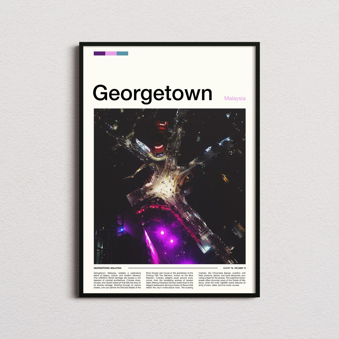 Georgetown Print, Georgetown Poster, Georgetown Wall Art, Georgetown ...