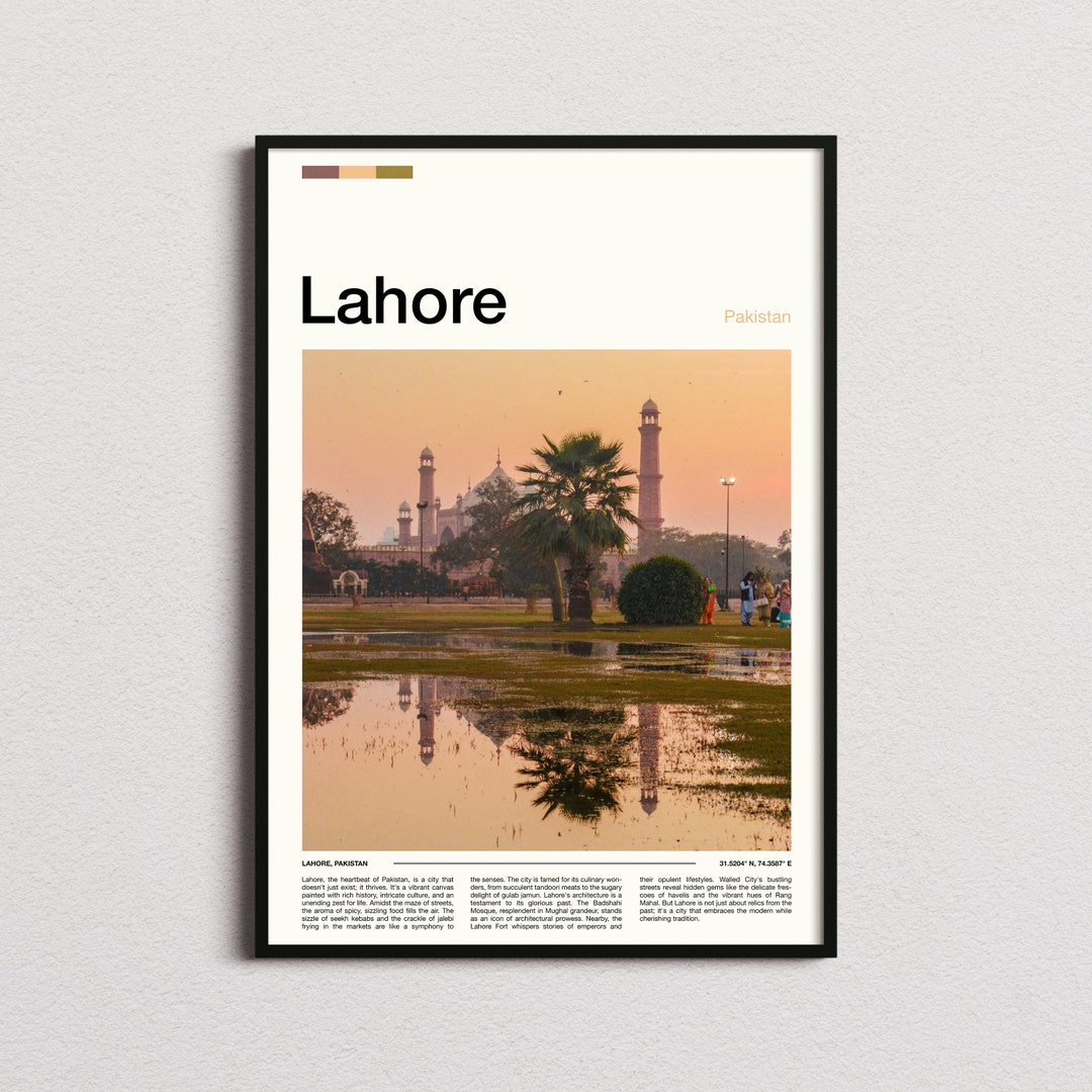 Lahore Print, Lahore Poster, Lahore Wall Art, Pakistan Art Print ...