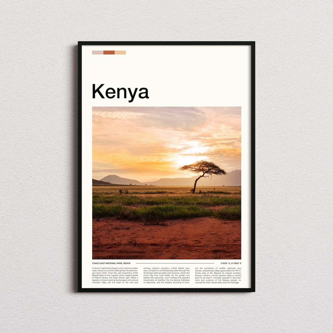 Kenya Print, Kenya Poster, Kenya Wall Art, Kenya Art Print, Kenya Photo ...