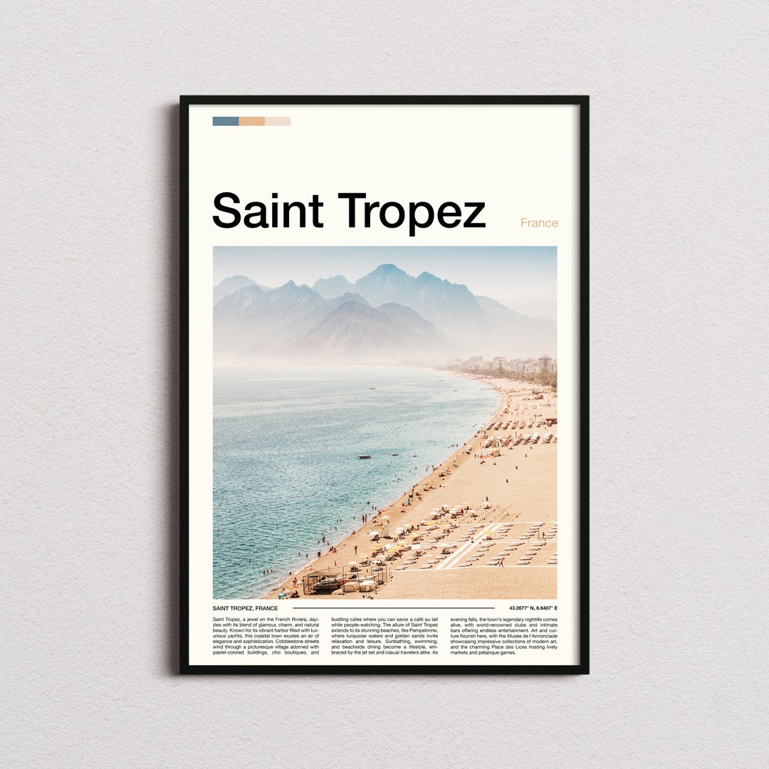 St Tropez Print, Saint Tropez Poster, Saint Tropez Wall Art, Saint Tropez Art Print, Saint ...