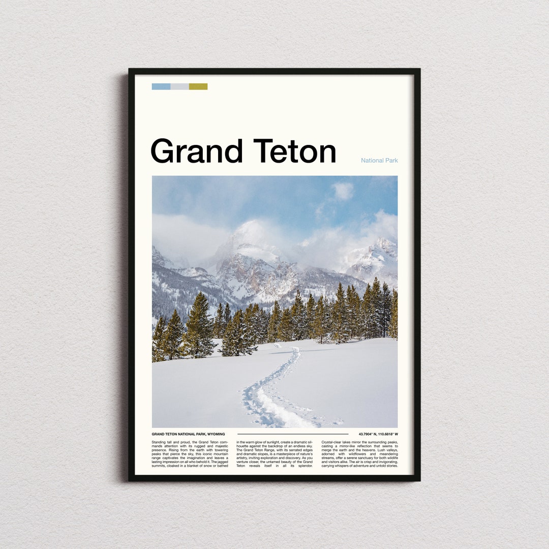 Grand Teton National Park Print, Grand Teton National Park Poster ...