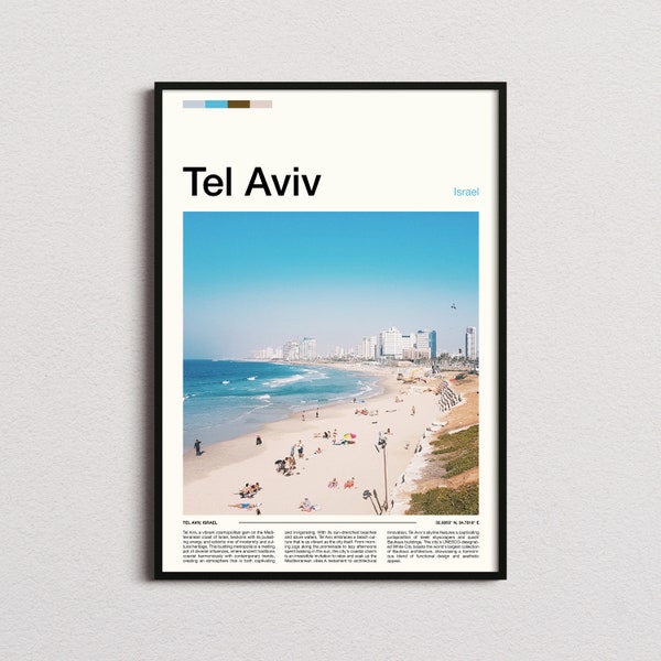 Tel Aviv Poster - Etsy