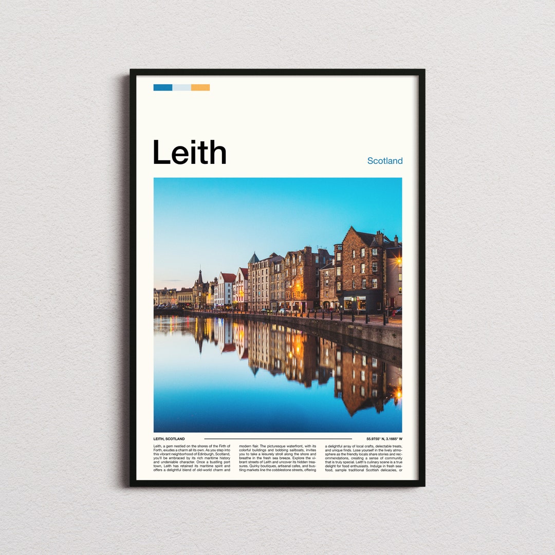 Leith Print, Leith Poster, Leith Wall Art, Scotland Art Print, Leiths ...