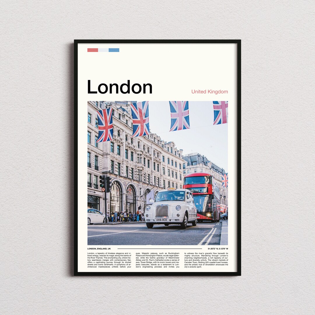 London Print, London Poster, London Wall Art, England Art Print, UK ...