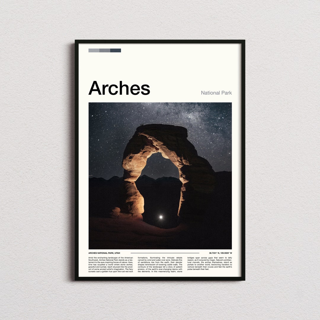 Arches National Park Utah Print, Arches National Park Poster, Arches ...