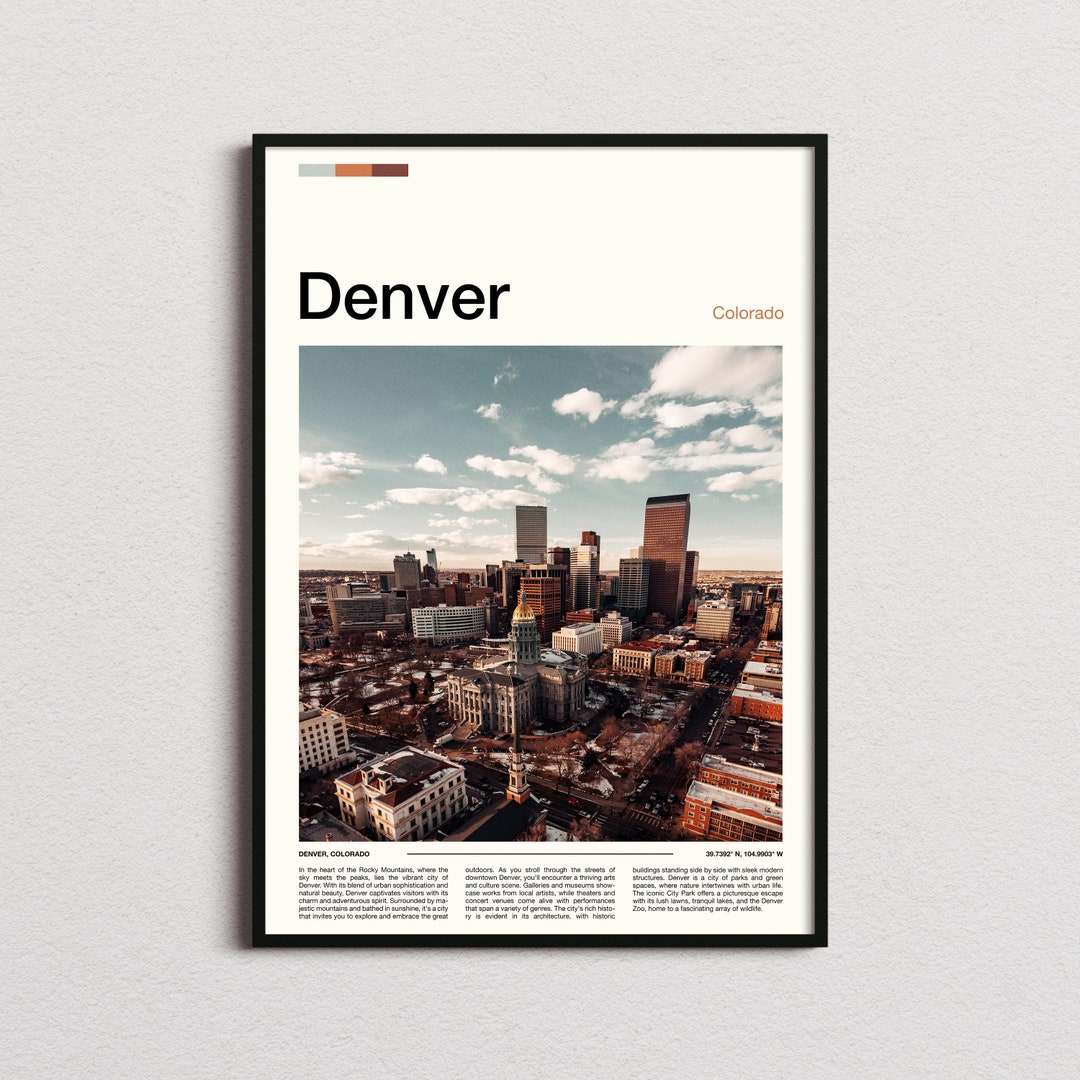 Denver Print, Denver Poster, Denver Wall Art, Denver Art Print, Denver ...