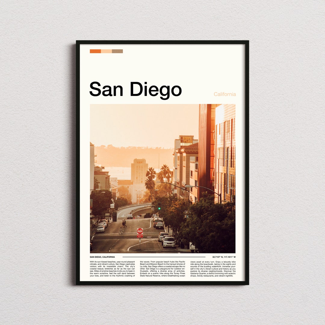 San Diego Print, San Diego Poster, San Diego Wall Art, California Art ...