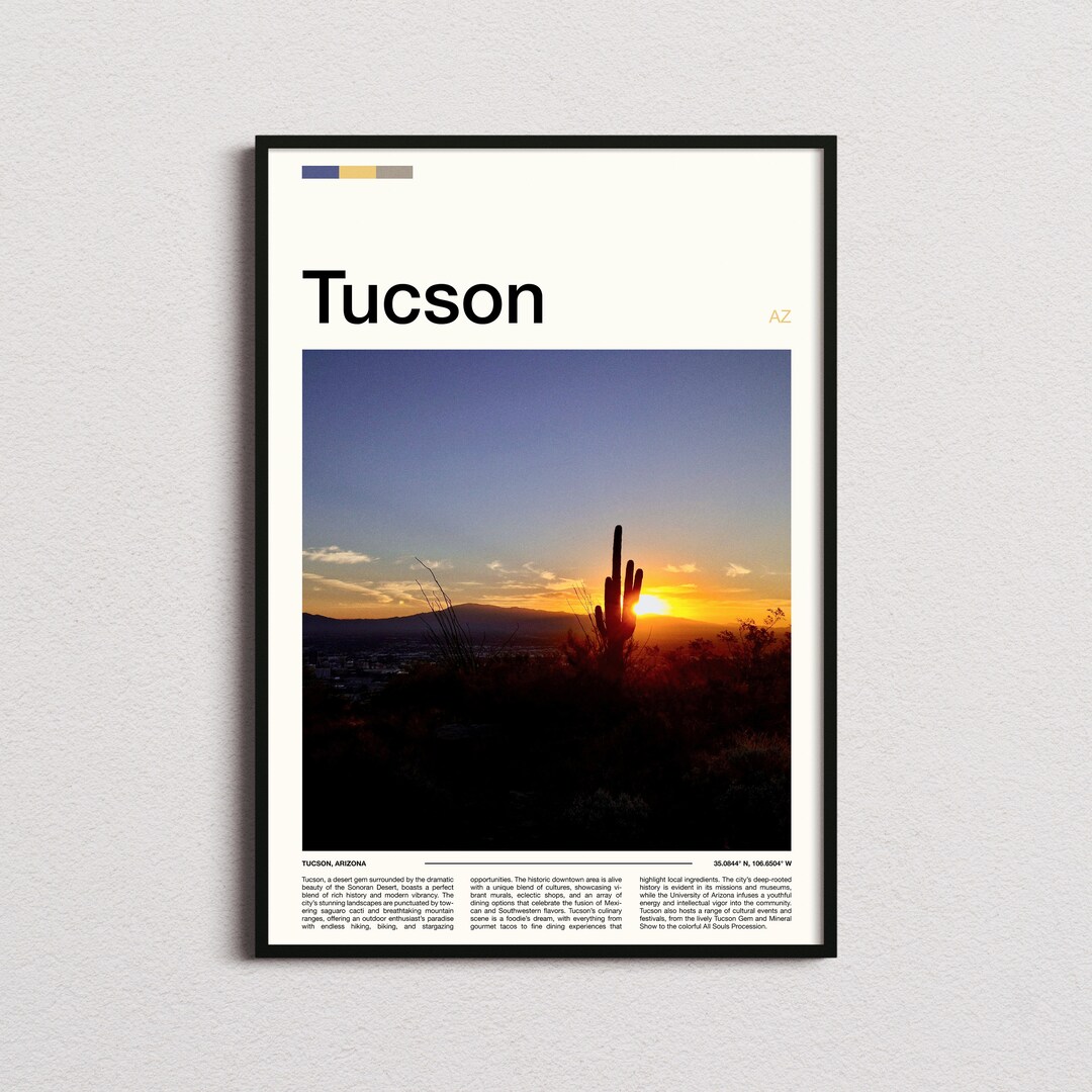 Tucson Print, Tucson Poster, Tucson Wall Art, Tucson Art Print, Tucson ...