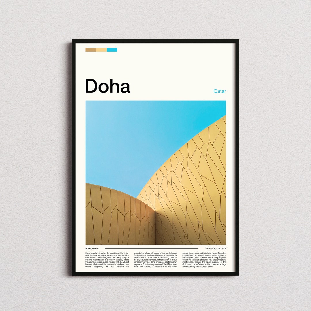 Doha Print, Doha Poster, Doha Wall Art, Doha Art Print, Doha Photo ...
