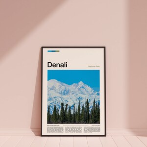 Denali National Park Print, Denali National Park Poster, Denali Wall ...