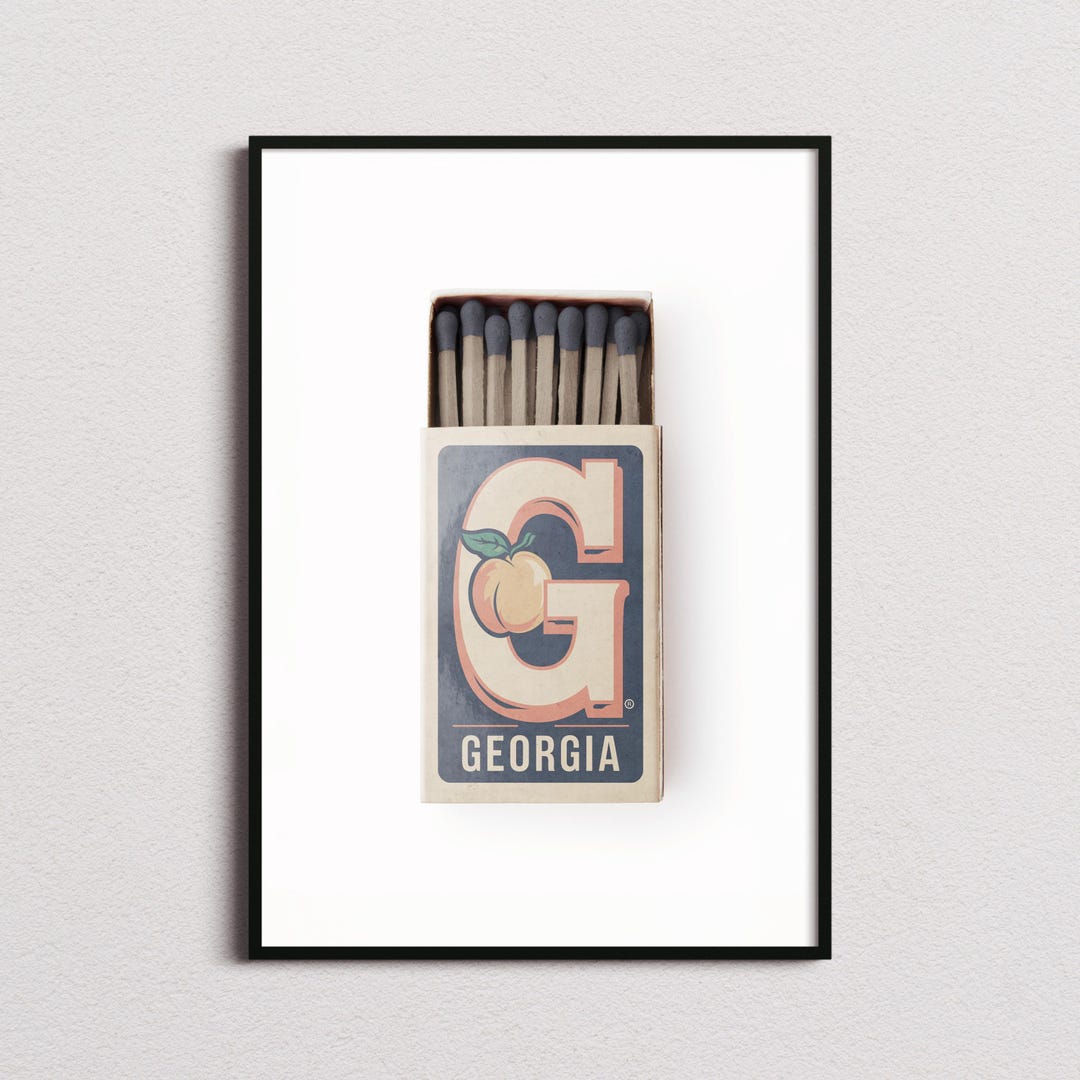Georgia Matchbox Print, Georgia Print, Georgia Poster, Georgia Wall Art ...