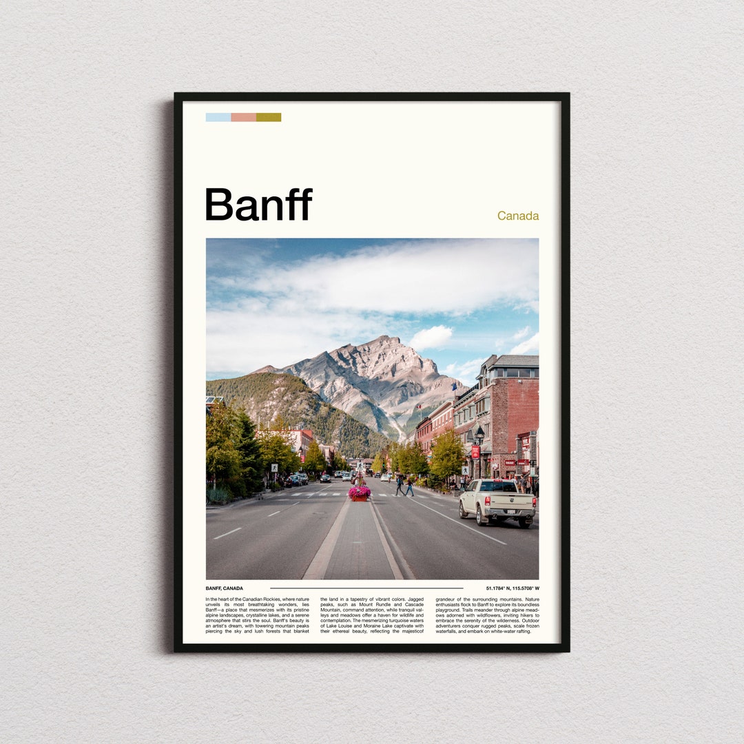 Banff Print, Banff Poster, Banff Wall Art, Canada Art Print, Banff ...