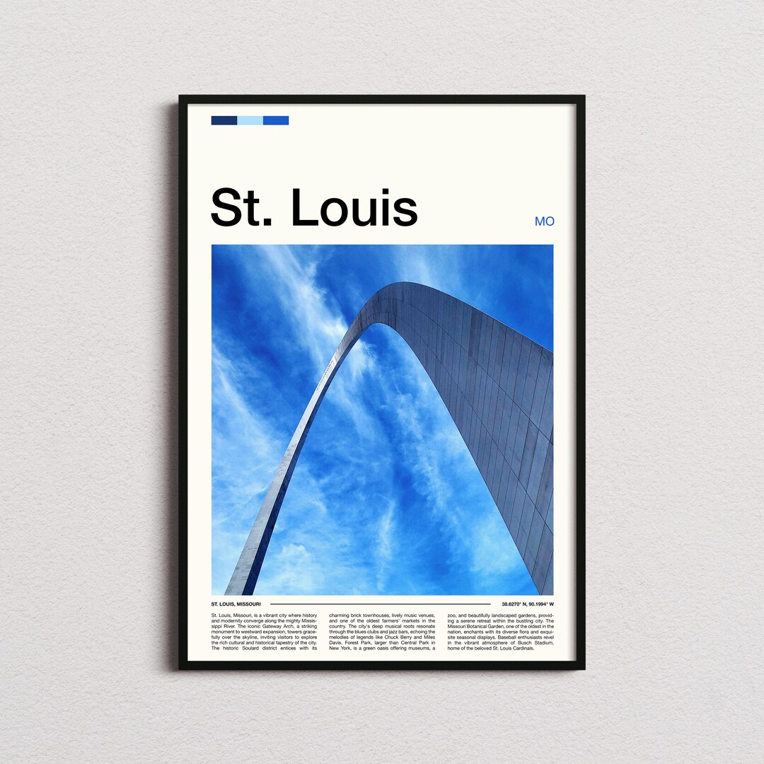 St Louis Print, Saint Louis Poster, Saint Louis Wall Art, Saint Louis ...