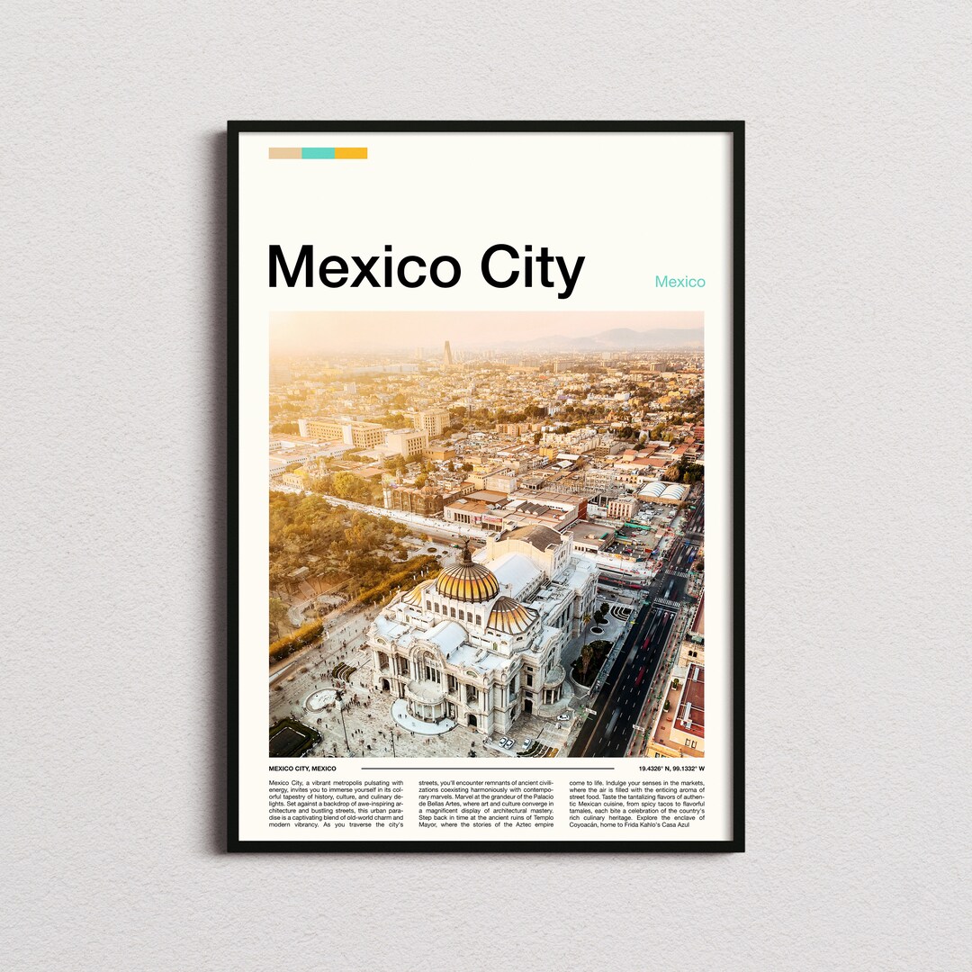 Mexico City Print, Mexico City Poster, Mexico City Wall Art, Mexico ...