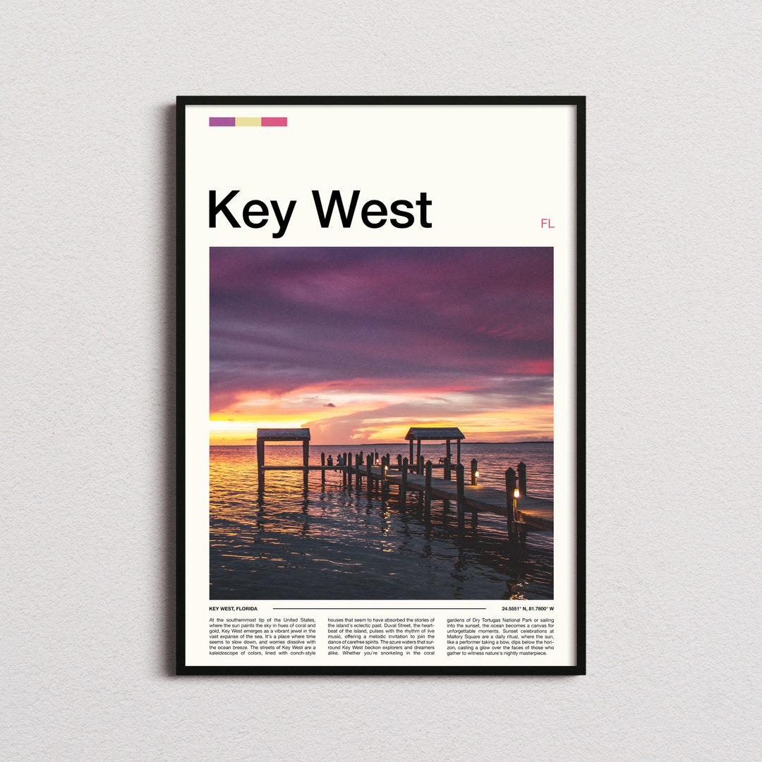 Key West Print, Key West Poster, Key West Wall Art, Florida Art Print ...