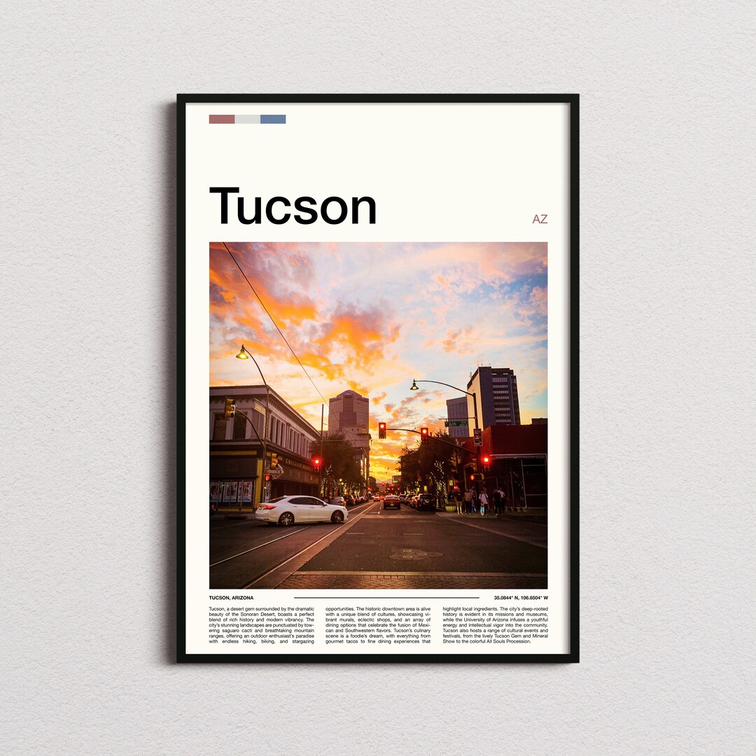 Tucson Print, Tucson Poster, Tucson Wall Art, Tucson Art Print, Tucson ...