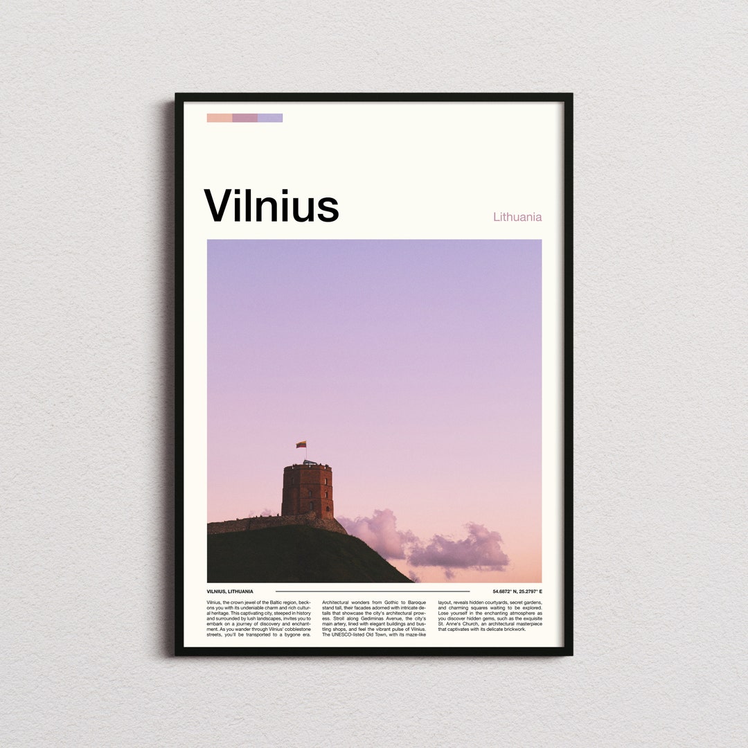Vilnius Print, Vilnius Poster, Vilnius Wall Art, Vilnius Art Print ...