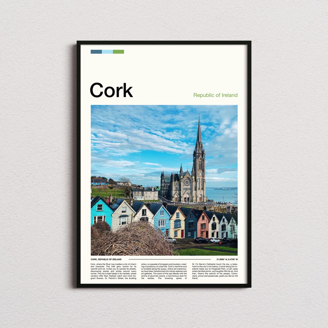 Cork Print, Cork Poster, Cork Wall Art, Ireland Art Print, Cork Photo ...
