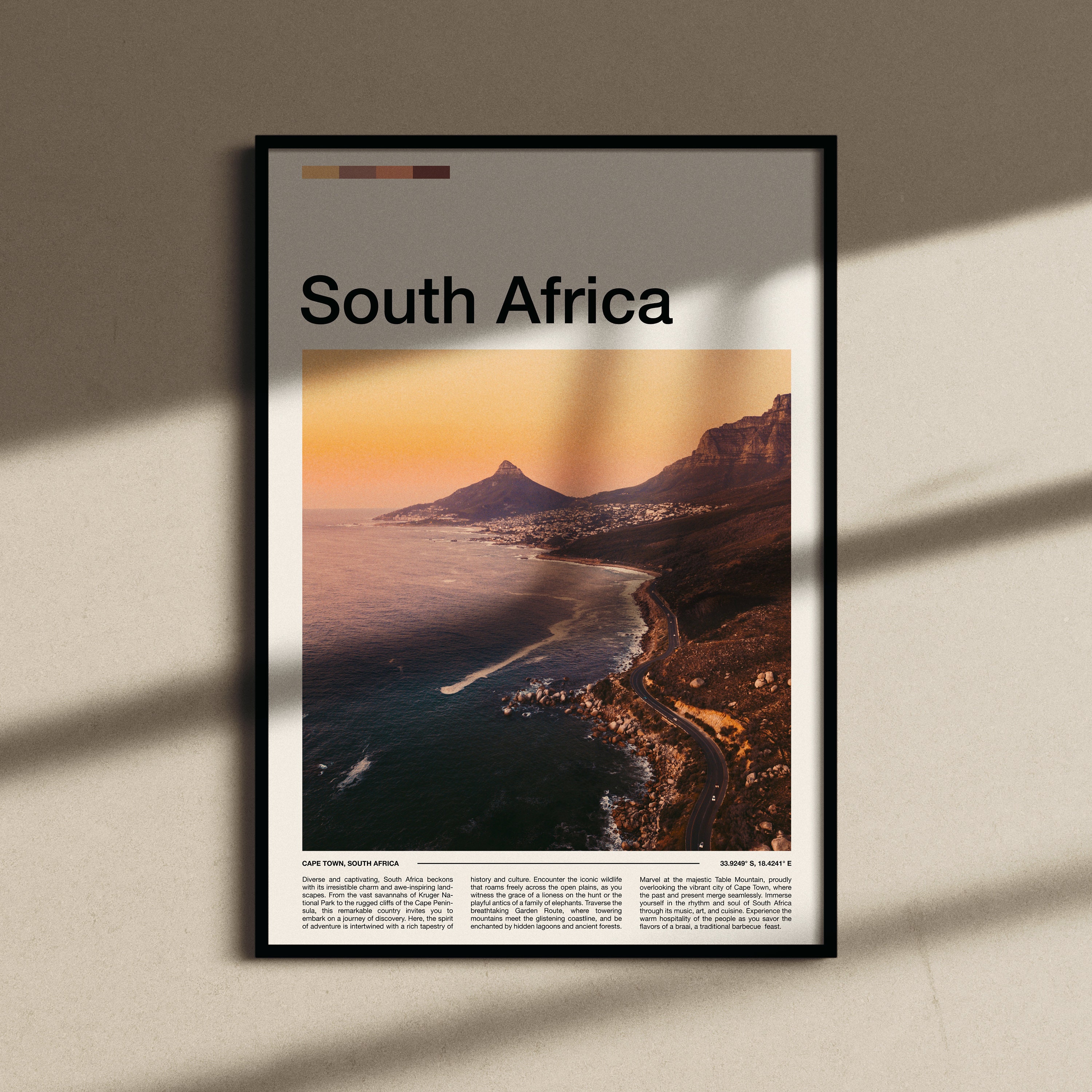 South Africa Print South Africa Poster South Africa Wall - Etsy