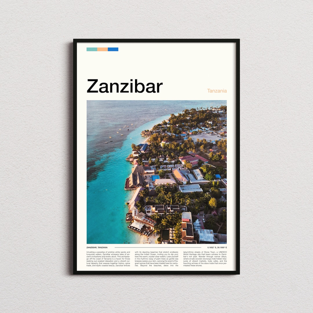 Zanzibar Print, Zanzibar Poster, Zanzibar Wall Art, Tanzania Art Print ...