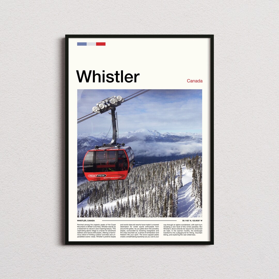 Whistler Print, Whistler Poster, Whistler Wall Art, Canada Art Print ...