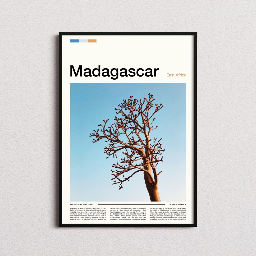 Madagascar Print Madagascar Poster Madagascar Wall Art - Etsy
