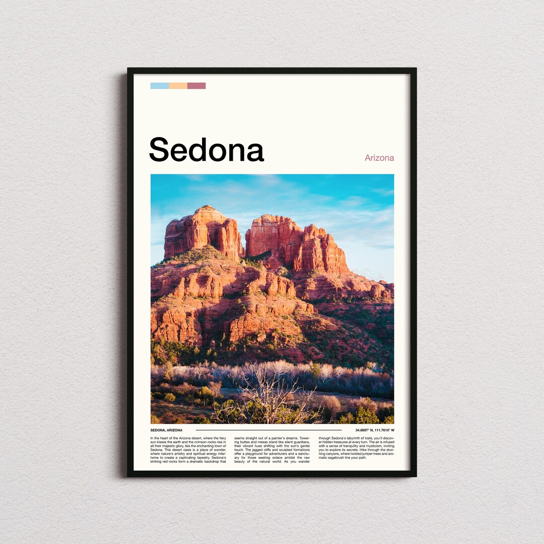 Sedona Print, Sedona Poster, Sedona Wall Art, Sedona Art Print, Sedona ...