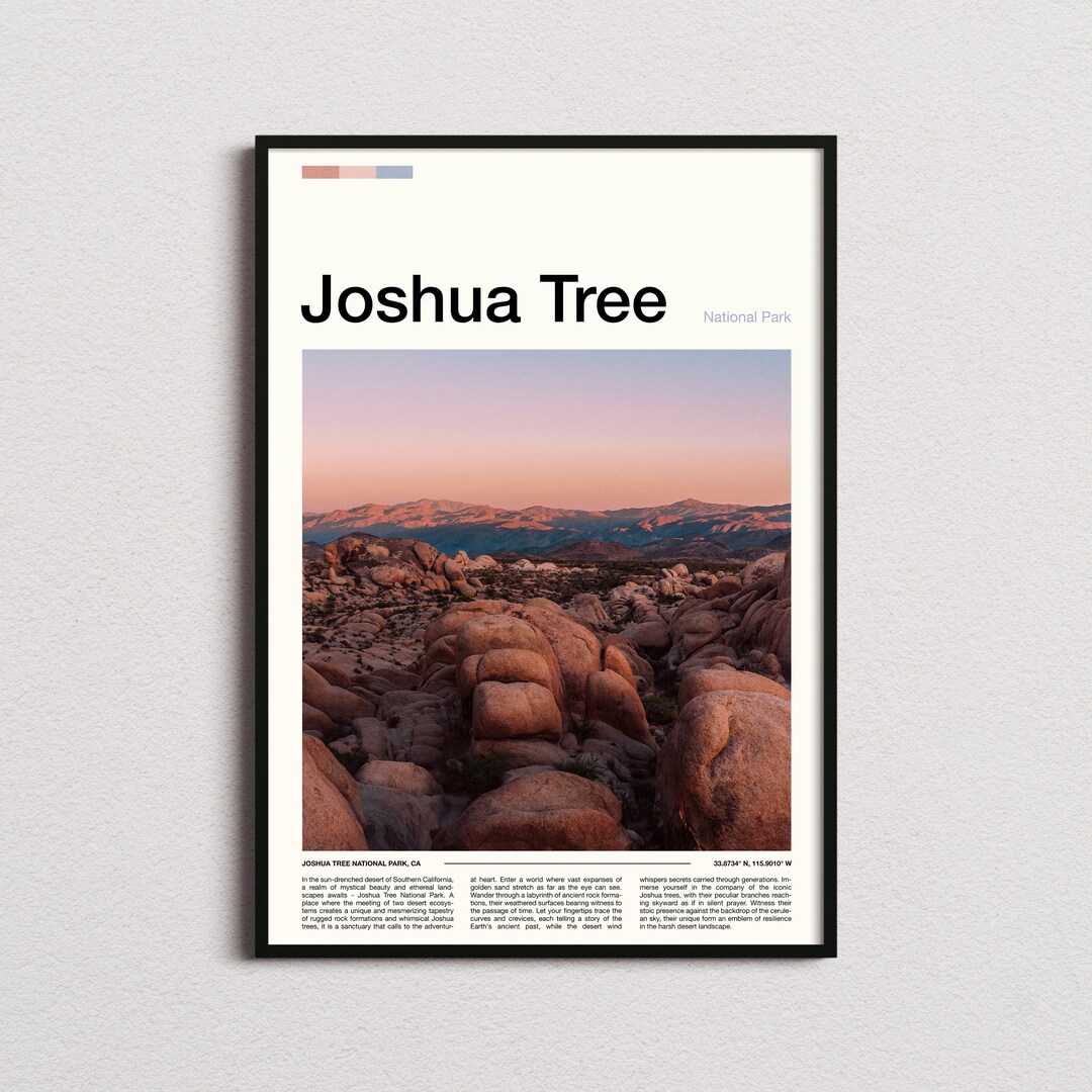 Joshua Tree National Park Print, Joshua Tree National Park Poster ...