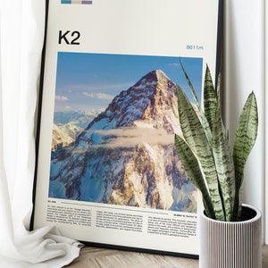 K2 Print, K2 Poster, K2 Wall Art, K2 Art Print, K2 Photo, Mountain ...