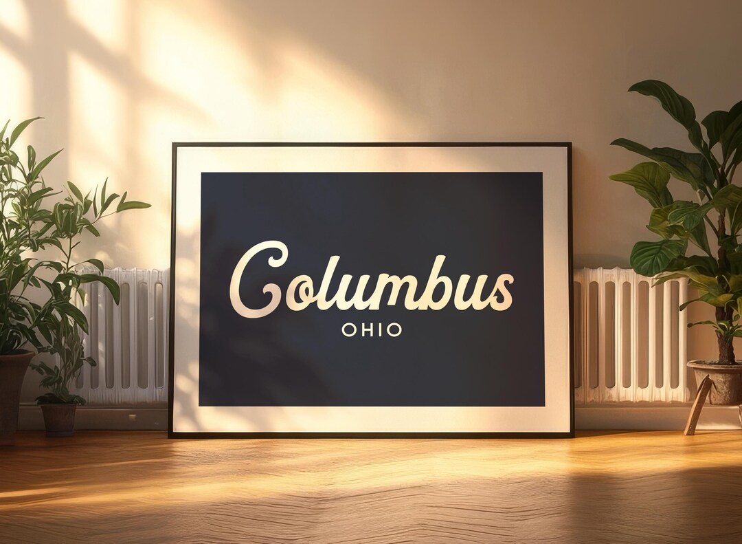 Columbus Print, Columbus Poster, Columbus Wall Art, Columbus Art Print ...