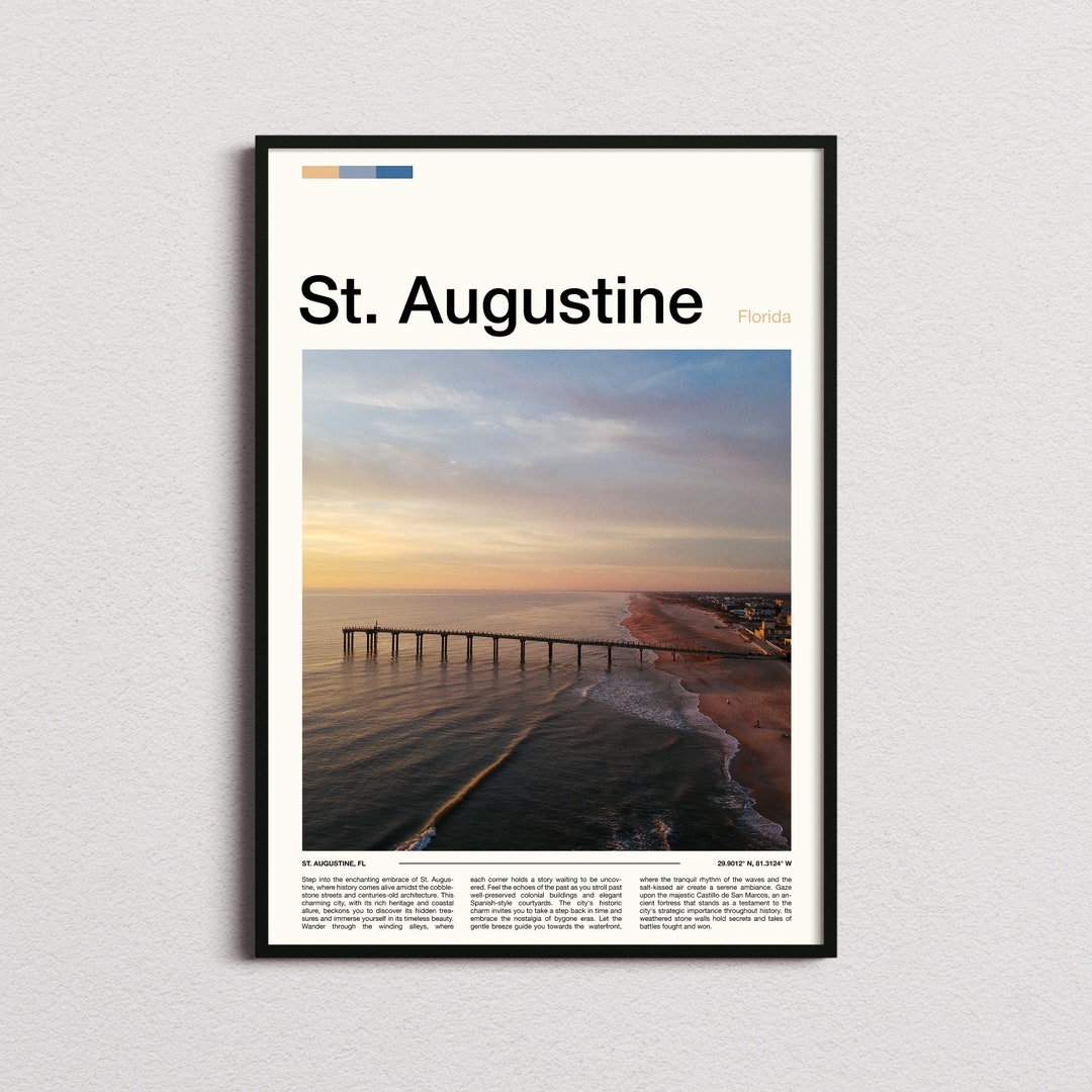 St. Augustine Print, St. Augustine Poster, St. Augustine Wall Art ...